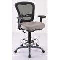 Officesource Armless, Mesh Back Task Stool with Black Upholstered Seat ...