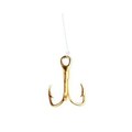 Eagle Claw Snelled Treble Hook, Size 12, 18, CurvedStraight Point ...