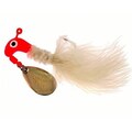 Road Runner Marabou Jig WSpinner, 14 Oz, Fluorescent RedWhite Strip ...
