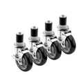 Krowne 1-5/8" Stem Caster With 3" Wheel (Set Of 4) 28-125S | Zoro
