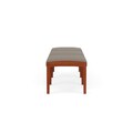 Lesro Lenox Wood 3 Seat Bench Wood Frame, Cherry, MD Farro Upholstery ...