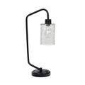 Litex Industries 23.75" USB Desk/Table Lamp, Black Finish Base & Seeded ...