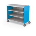 Mooreco Compass Cabinet Maxi H2 With Shelves Blue 36.1in H x 42in W x ...