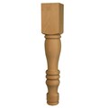 Osborne Wood Products 29 x 5 Wood Grain Cottage Dining Table Leg in ...