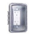 Hubbell Electrical Box Cover, 1 Gang, Polycarbonate, Flip/Snap Cover ...