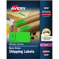 Avery Label, Shipping, Neon, 2X4, Green AVE5976 | Zoro