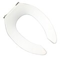 Comfort Seats Slow-Close Commercial Plastic Seat, White, Chrome Hinge ...