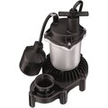 Pentair Simer Sump Pump, 1-Phase, 3.9 A, 115 V, .25 Hp, 1-1/2 In Outlet ...