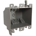 Hubbell Electrical Box, 25 cu in, Square Box Type, 2 Gangs, PVC, Square ...