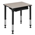 Regency Rectangle School Desks, 18 D X 23-34 H, Maple, Metal, Plastic ...