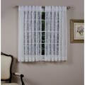 Ricardo Ricardo Isabella Lace Back Tab Pair Window Valance with Pleated ...