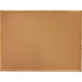 Lorell Oak Wood Frame Cork Board 24" Height x 36" Width Cork Surface ...