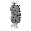 Leviton ELECTRICAL RECEPTACLES 2 CONTROLLED STD REC 20A GRAY 5362-S2G ...