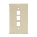 Leviton Number of Gangs: 1 High-Impact Nylon, Smooth Finish, Ivory ...