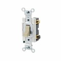 Leviton Toggle Switch 20A 120/277V 4-Way Tgl Comm Ivory CSB4-20I | Zoro