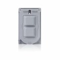 Leviton Weatherproof Cover, 1 Gang, Rectangular, Aluminum WM1V-GY | Zoro