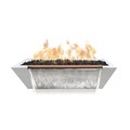 The Outdoor Plus 60 Rectangular Linear Maya Fire & Water Bowl, Powder ...