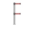 Montour Line Stanchion Dual Belt Barrier Fixed Base Pol.Steel Post 11ft ...