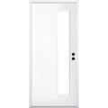 Codel Doors 32" x 80" Primed White Contemporary Exterior Fiberglass ...