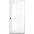 Codel Doors 36" x 80" Primed White Contemporary Exterior Fiberglass ...