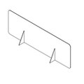 Usa Industrials White Plastic Dividers w/Round Corners - 1/4" T x 48" W ...