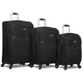 Rolite Explorer Expandable Spinner Luggage Set - Black, 3 Piece RO96535 ...