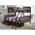 Pivot Direct Twin & Full Size Mission Bunk Bed w/Tilt Ladder & Storage ...