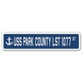 Signmission 4 x 18 in. A-16 Street Sign - USS Park County LST 1077 SSN ...