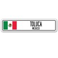 Signmission Toluca, Mexico Street Sign - Mexican Flag City Country Road ...