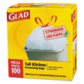 Clorox 78526 CPC 13 gal Glad Tall Kitchen Drawstring Trash Bags, White ...