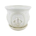 Trendspot Trendspot CR10152-06D Ceramic Ornate Planter White - 6 in ...