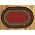 Capitol Earth Rugs Burgundy-Olive-Charcoal Jute Braided Rug 08-238 | Zoro