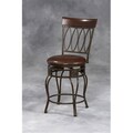 Linon Four Oval Back Counter Stool 24 Inch Matte Bronze 02562MTL-01-KD ...