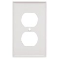 Mulberry Metals 1 Gang 1 Duplex Opening Steel Wall Plate, White 192977 ...