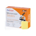 Amscope 50pc Blank Microscope Slides with Single Yellow Coated End BS ...