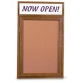 United Visual Products Double Door Wood Enclosed Corkboard, Hdr UV102HD ...