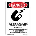 Signmission Safety Sign, OSHA Danger, 10" Height, Restricted Access ...