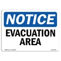 Signmission Safety Sign, OSHA Notice, 7" Height, Aluminum, Evacuation ...