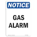 Signmission Safety Sign, OSHA Notice, 14" Height, Gas Alarm Sign ...