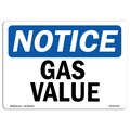 Signmission Safety Sign, OSHA Notice, 12" Height, Gas Valve Sign ...