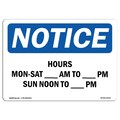 Signmission Safety Sign, OSHA Notice, 10" Height, Rigid Plastic, Sat Am ...