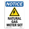 Signmission Safety Sign, OSHA Notice, 7" Height, Natural Gas Meter Set ...