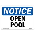 Signmission Safety Sign, OSHA Notice, 12" Height, Rigid Plastic, Pool ...