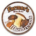 Signmission Farmers Market Mushrooms Circle Corrugated Plastic Sign C ...
