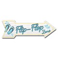 Signmission Flip Flop Zone Arrow Sign Funny Home Decor 30in Wide P ...