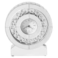 Elegant Decor Sparkle 10.5 In. Contemporary Crystal Round Table Clock ...
