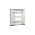 Panduit FACEPLATE, 6 PORT, DOUBLE,GANG, CLASSIC, STAINLESS,STEEL ...