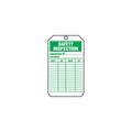 Panduit SAFETY TAGS, 10-MIL TAG, SAFETY INSPECTION (GRN/WHT, 5/PK, PK 5 ...