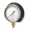 Miljoco Pressure Gauge, 0 to 160 psi, 1/4" MNPT, Aluminum, Black ...