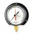Miljoco Pressure Gauge, 0 to 160 psi, 1/4" MNPT, Aluminum, Black ...